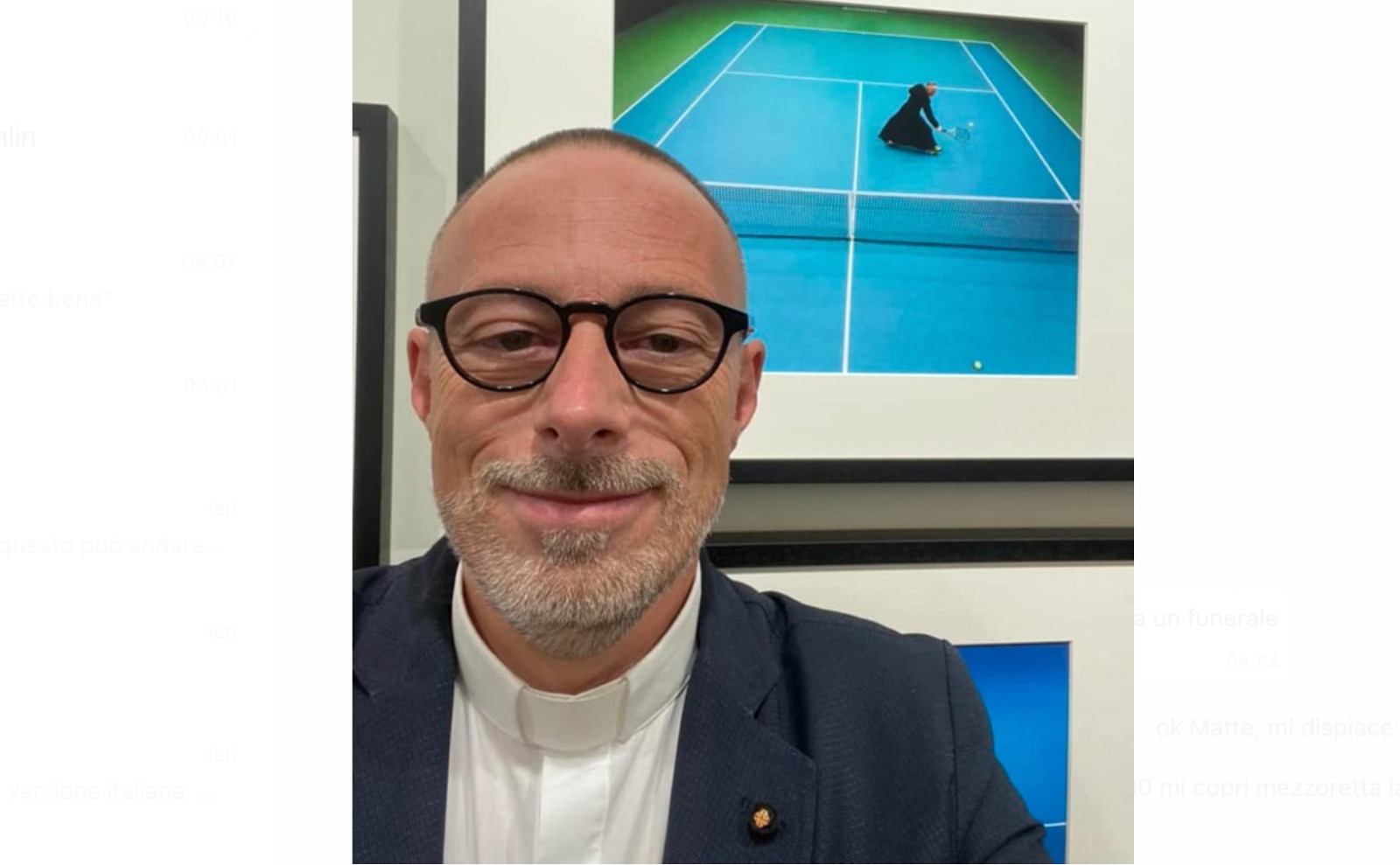 Don Paolo il prete tennista, "in campo" anche in una mostra fotografica ...