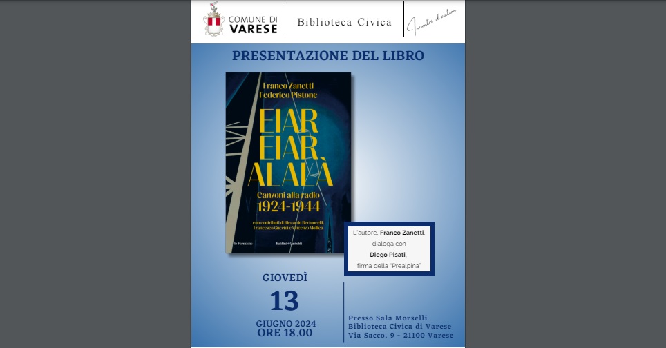 In Biblioteca la presentazione di “Eiar Eiar Alalà. Canzoni alla radio ...